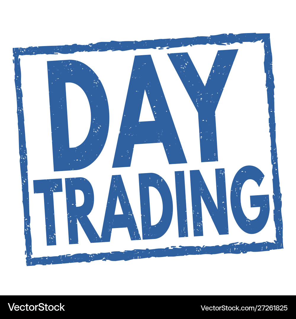 Day trading sign or stamp Royalty Free Vector Image