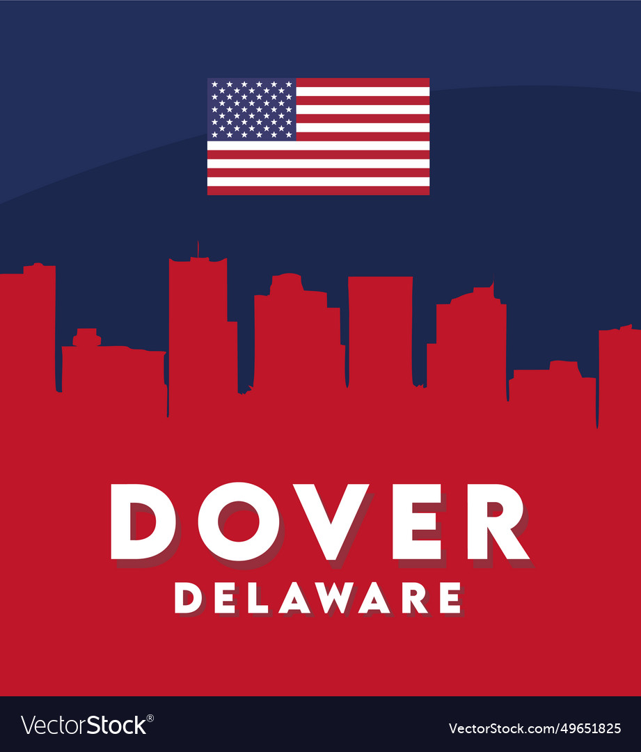 Dover delaware united states of america Royalty Free Vector