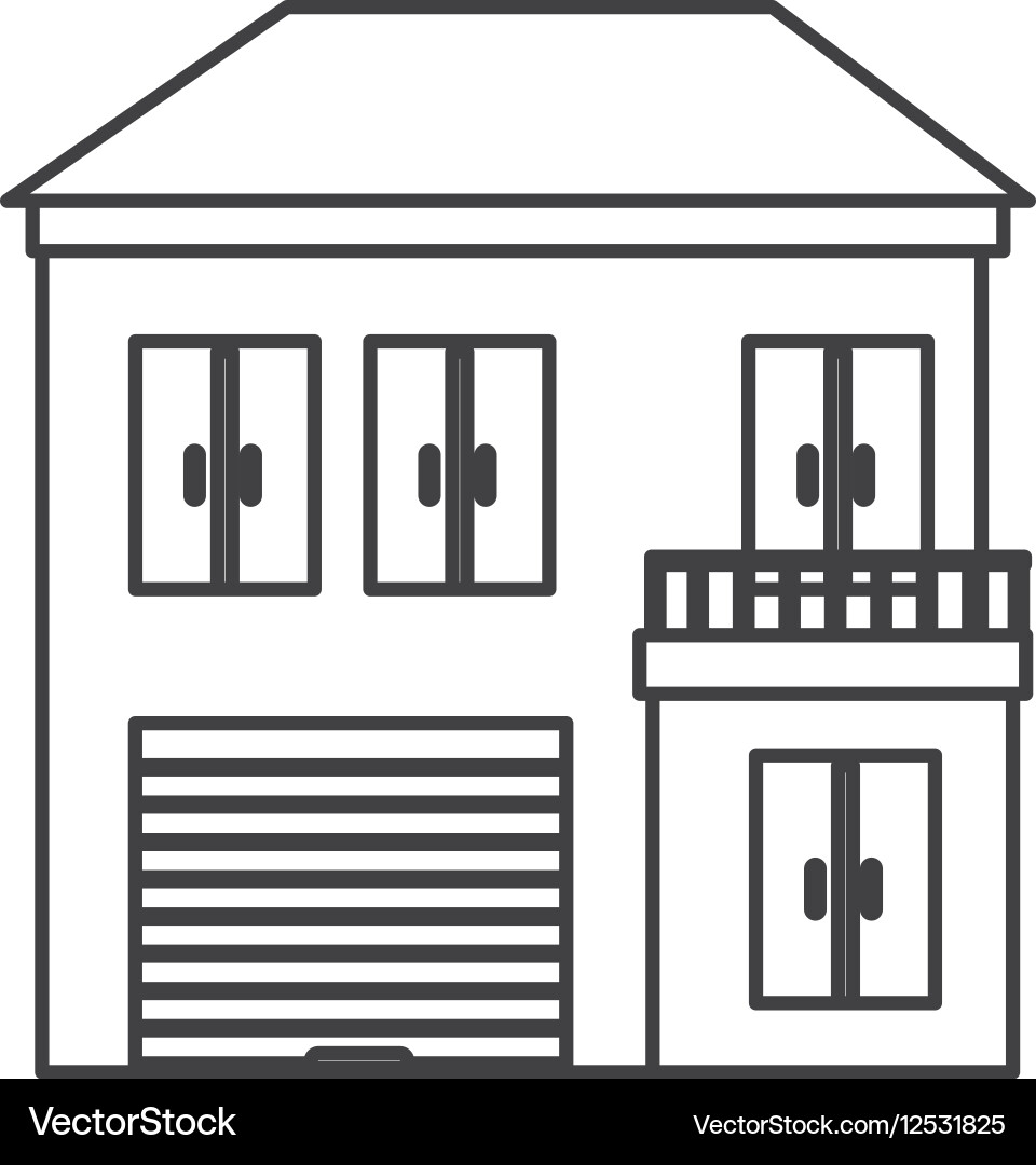 Exterior house isolated icon Royalty Free Vector Image