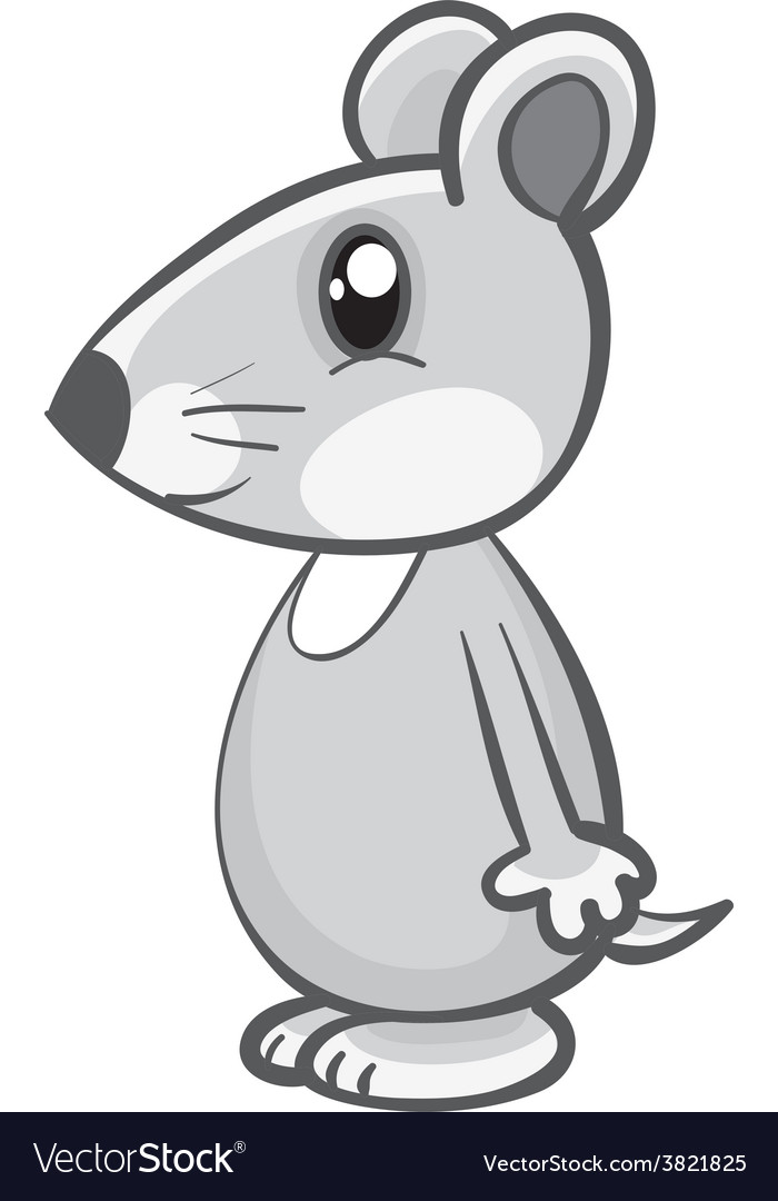 Gray mouse Royalty Free Vector Image - VectorStock
