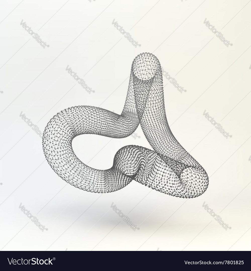 Lattice Geometric Polygonal Element 3d Grid Vector Image