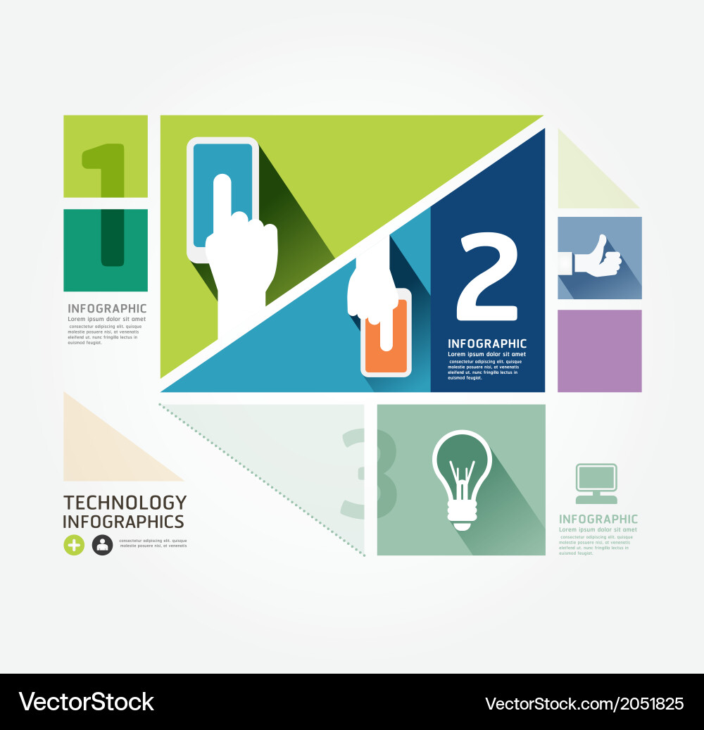 Modern design minimal style infographic template Vector Image