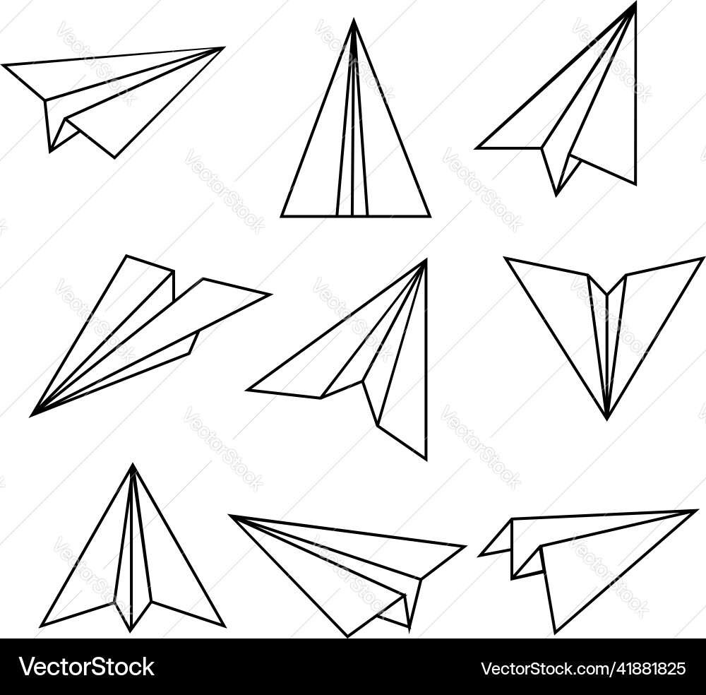 Paper plane designs concept on white Royalty Free Vector