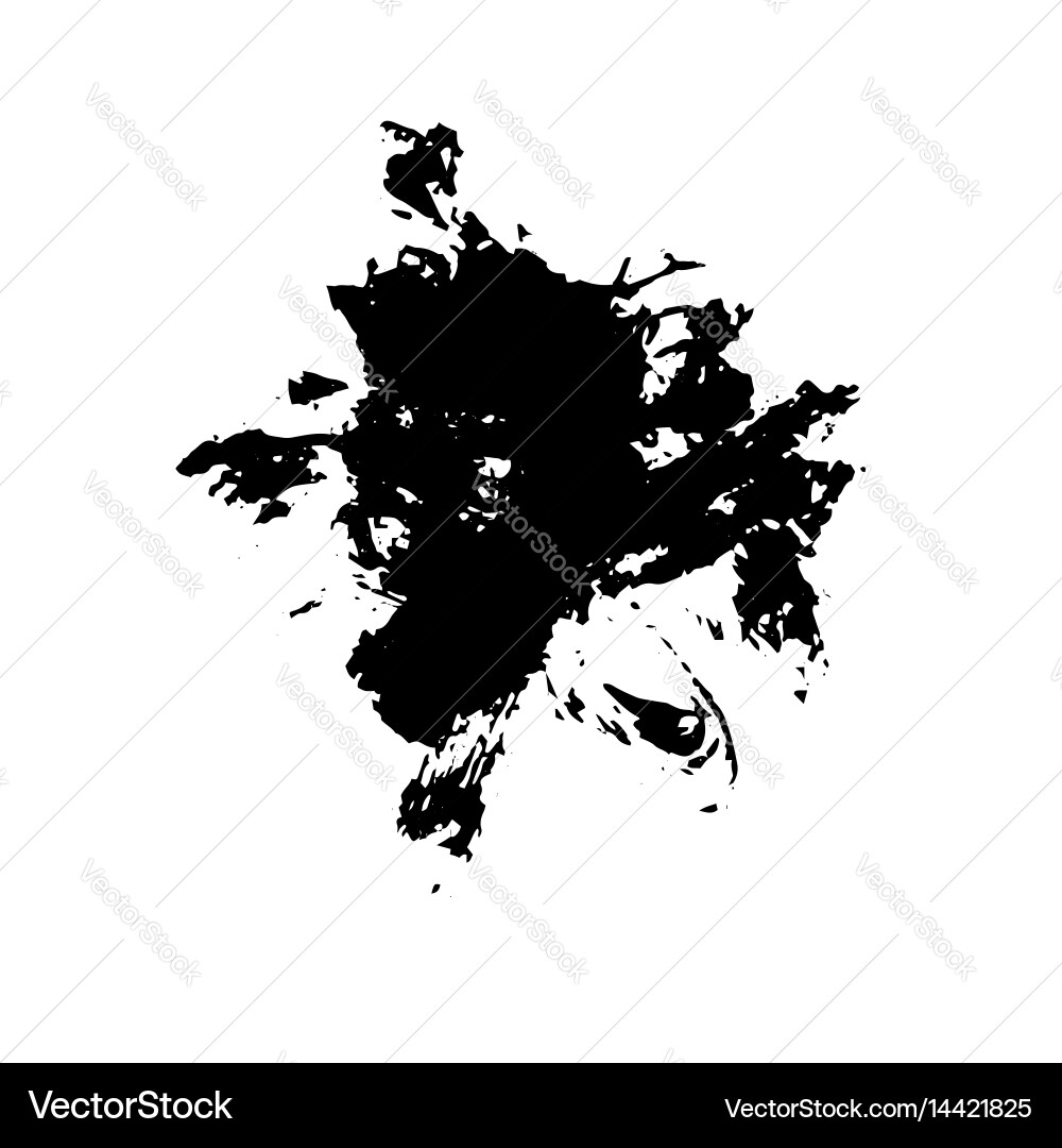 Spot ink brush black on white background Vector Image