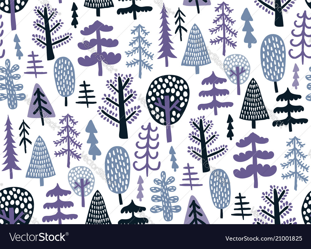 Tree pattern Royalty Free Vector Image - VectorStock