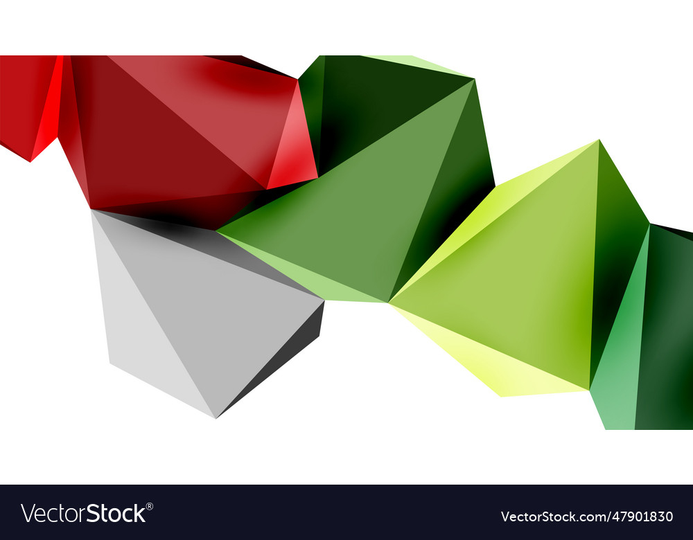 3d low poly triangle design elements Royalty Free Vector