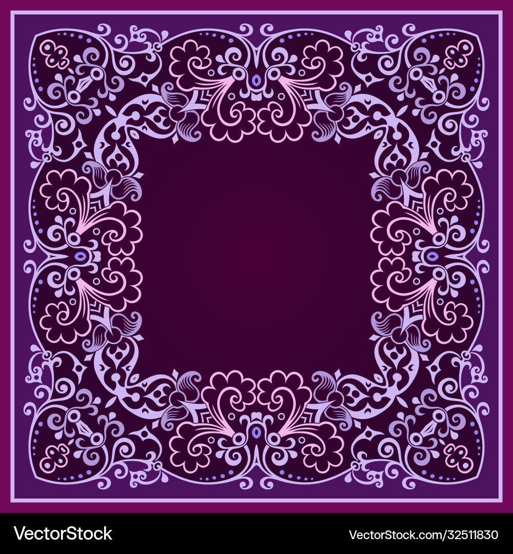 Abstract ornamental nature vintage frame Vector Image