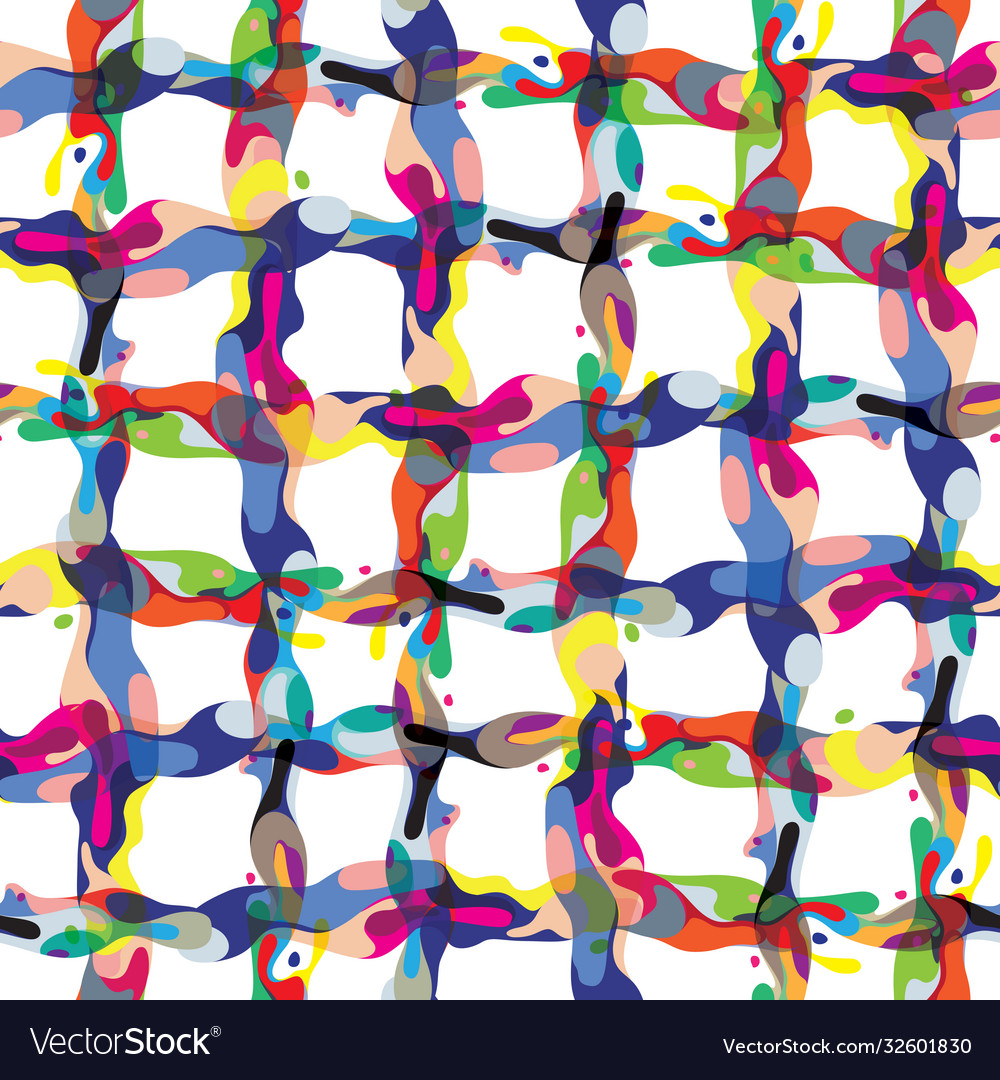 Creative abstract seamless pattern with splashing Vector Image