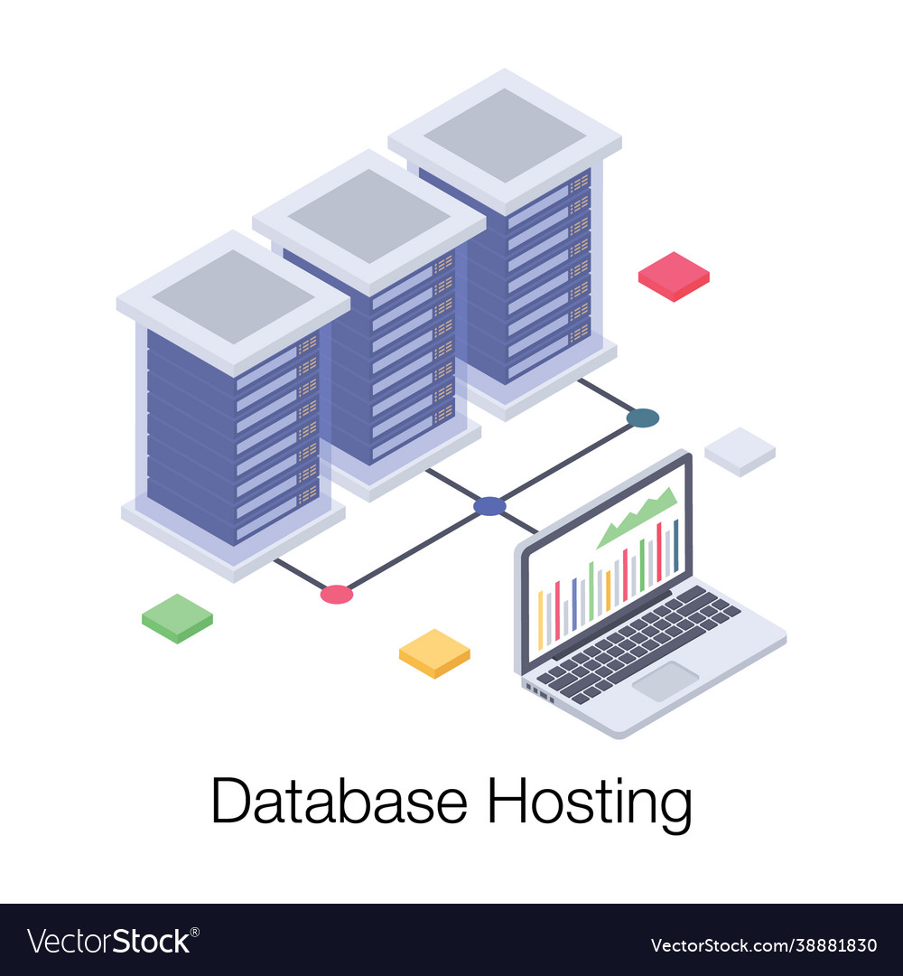 Database hosting Royalty Free Vector Image - VectorStock