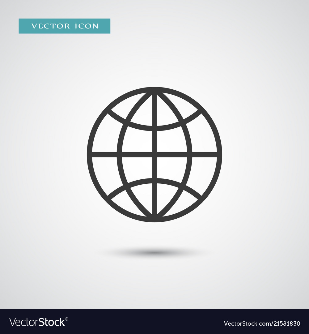 Globe icon simple Royalty Free Vector Image - VectorStock
