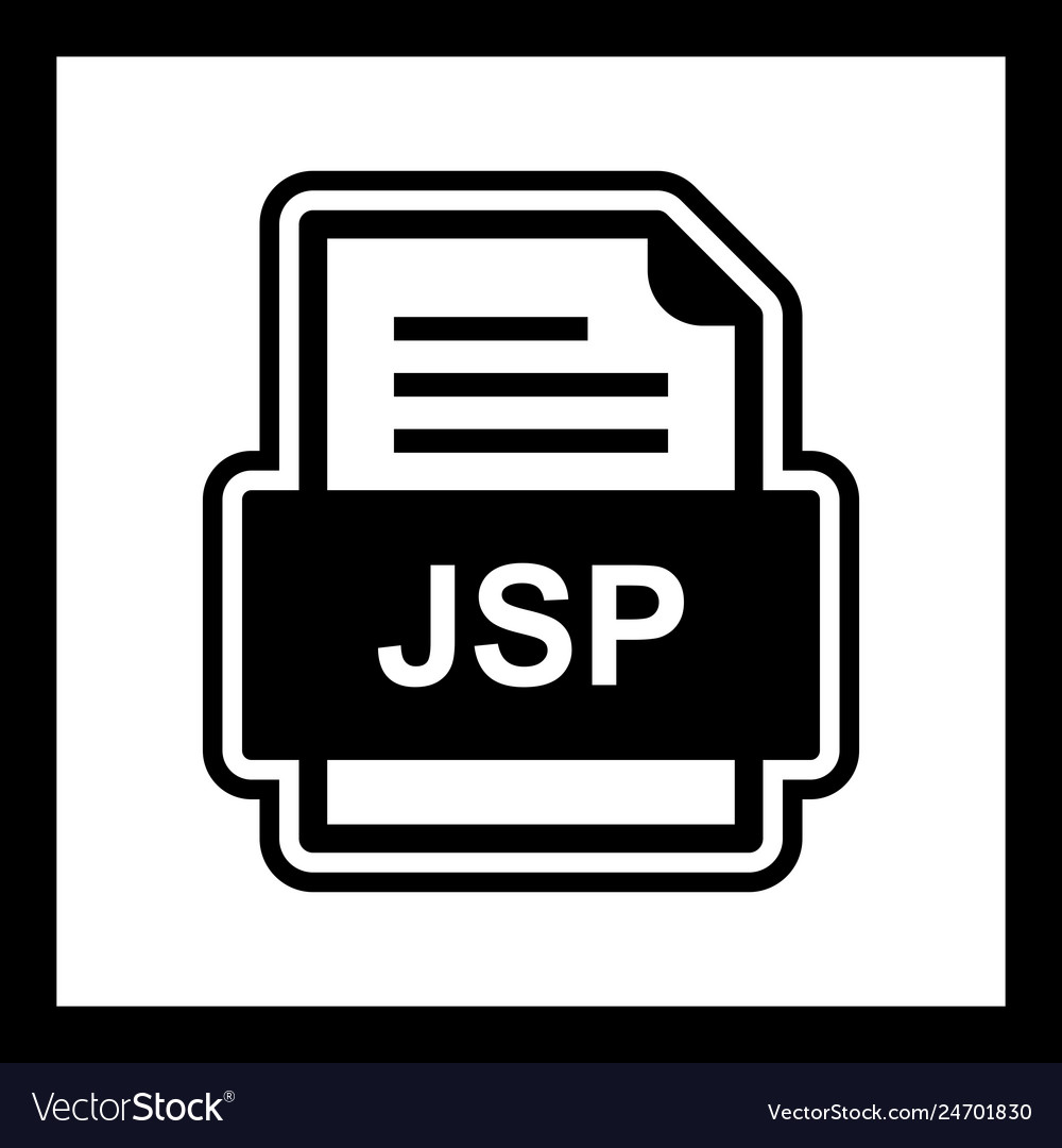 Jsp file document icon Royalty Free Vector Image