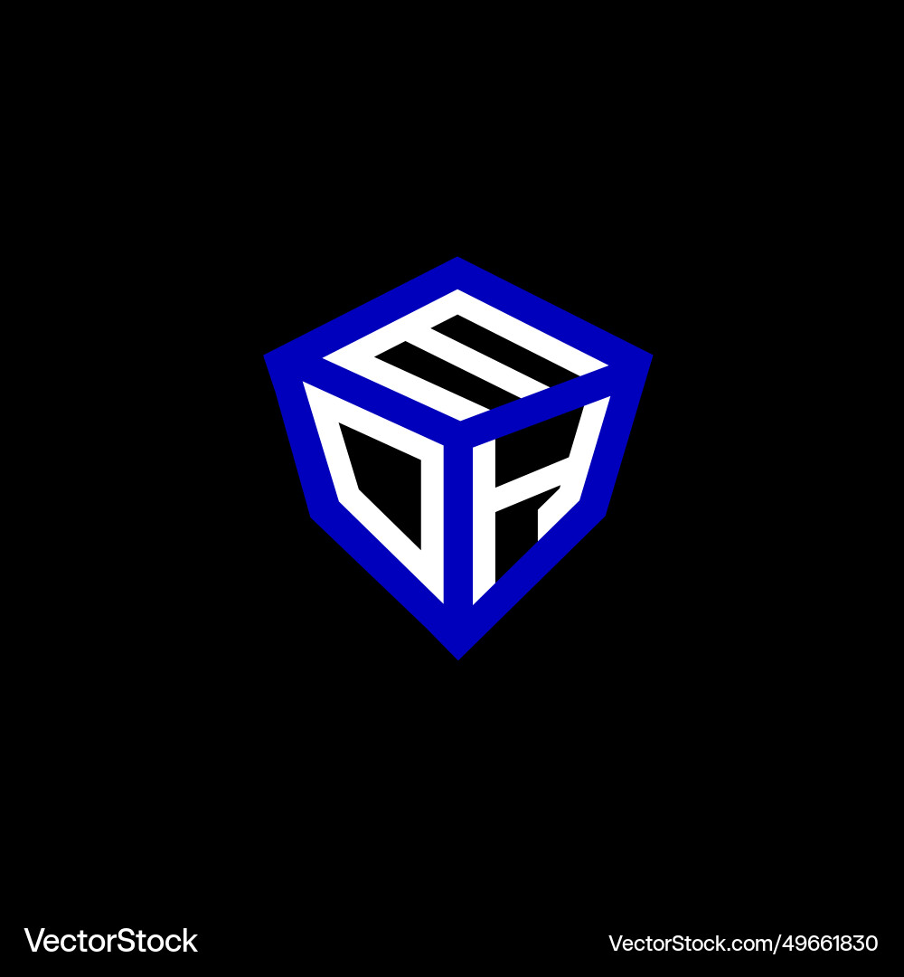 Moh letter logo design simple and modern Vector Image