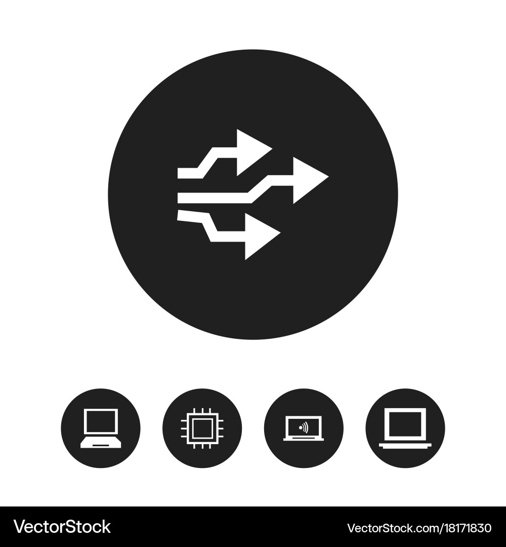Set of 5 editable notebook icons includes symbols Vector Image