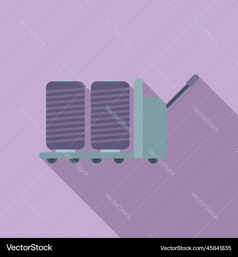 Bobine thread machine icon flat cotton Royalty Free Vector