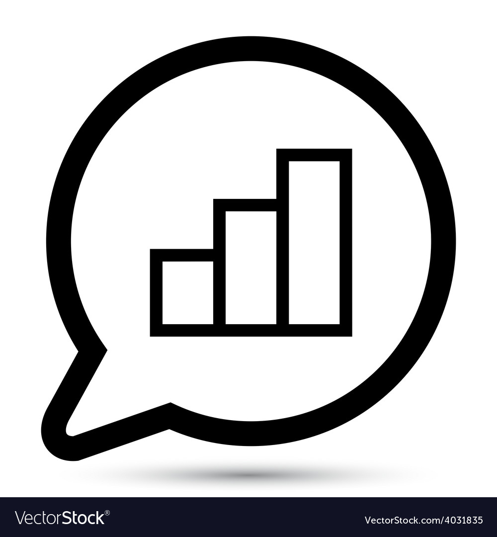 Bubble with statistic icon Royalty Free Vector Image