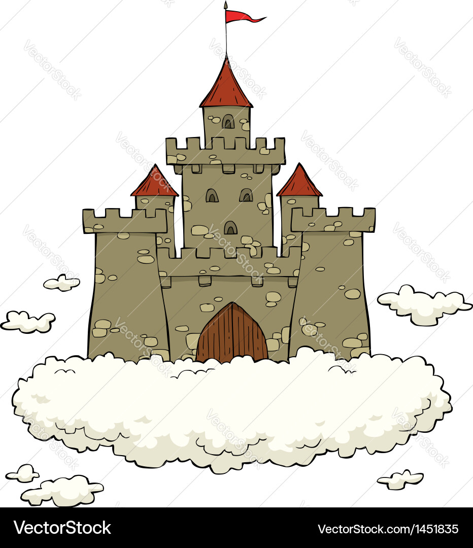 Cloud castle Royalty Free Vector Image - VectorStock