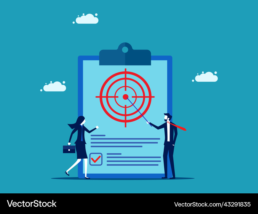 Determine the scope of work businessman Royalty Free Vector