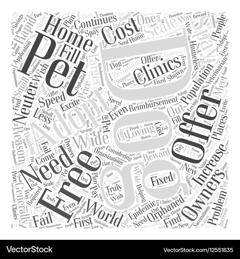 Free Dog Adoptions Word Cloud Concept Royalty Free Vector