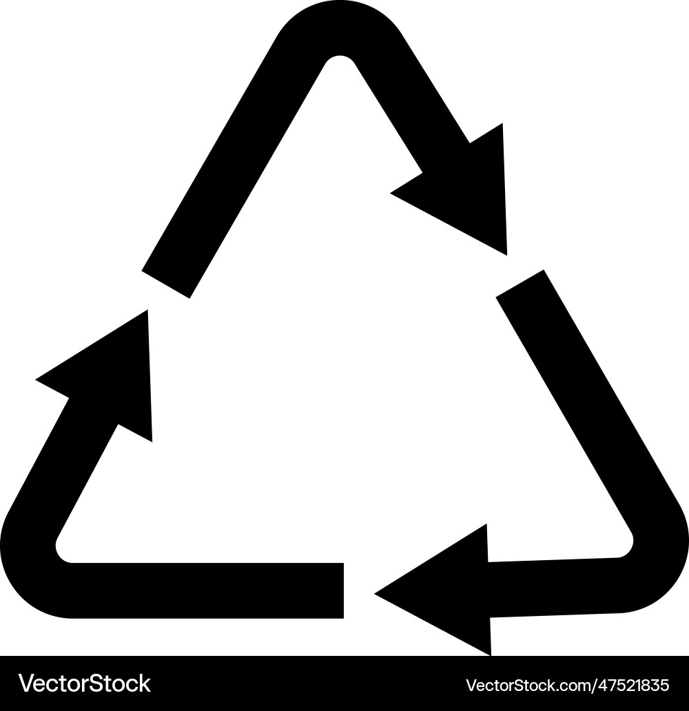 Recycle icon symbol isolated on white Royalty Free Vector