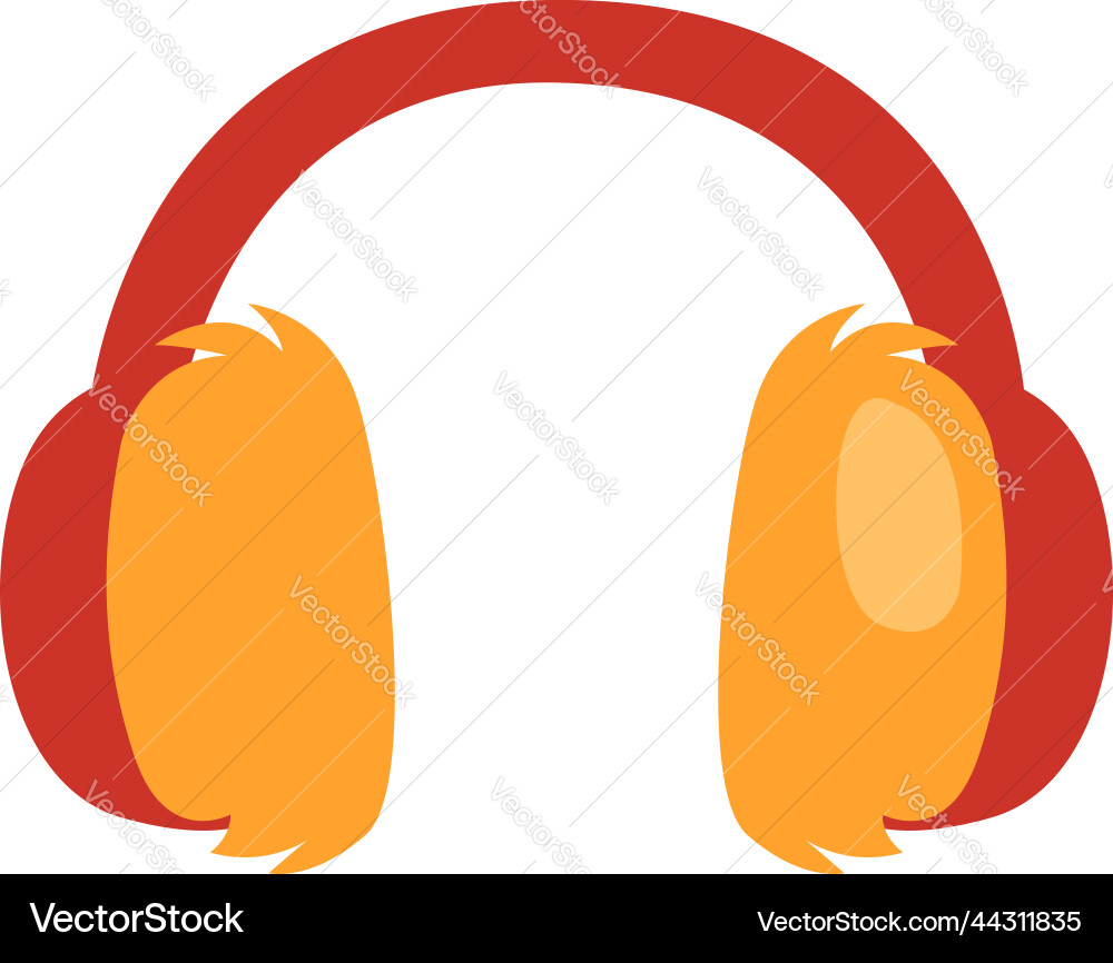 Red headphones on a white background Royalty Free Vector