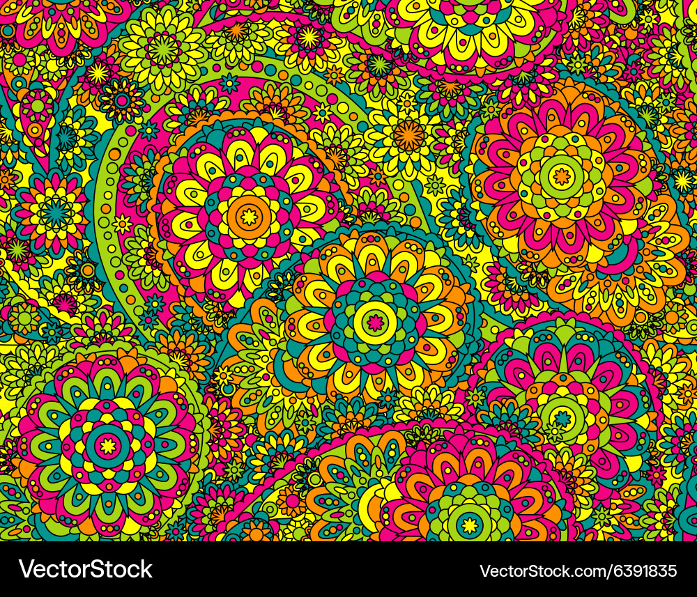 Seamless graphical paisley ethnic print Royalty Free Vector