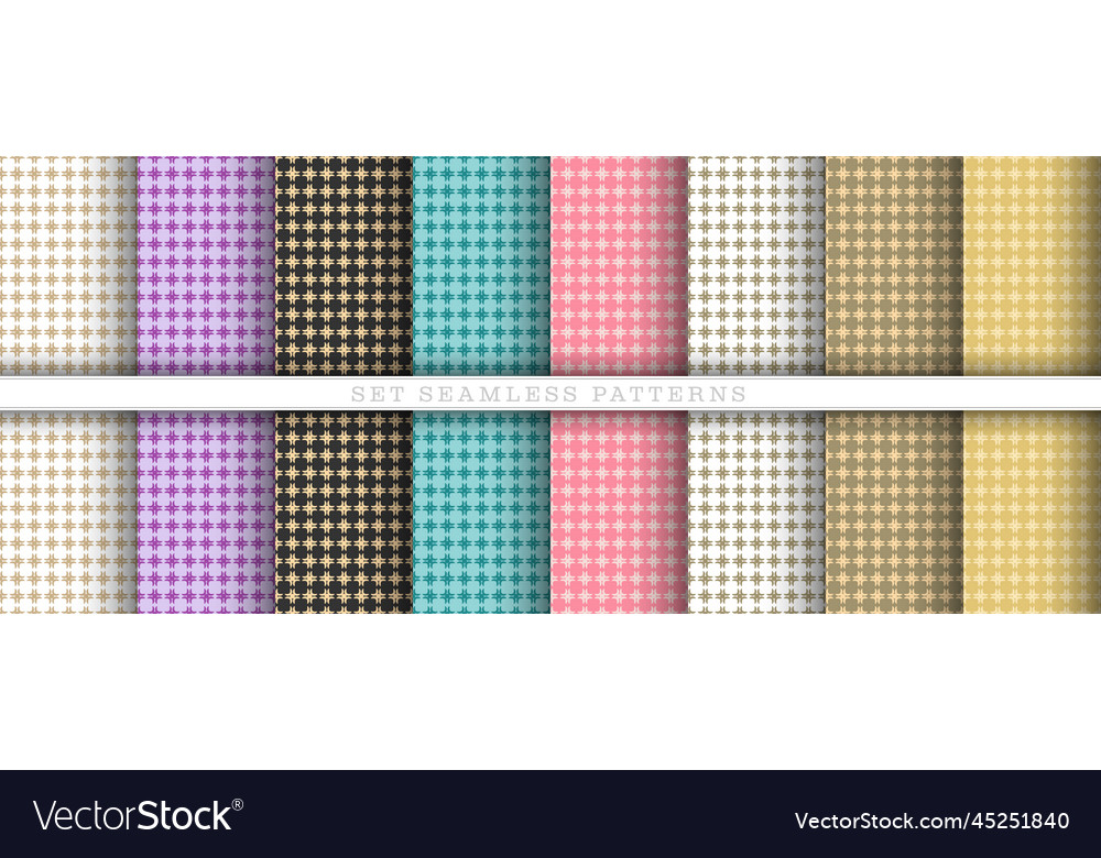 A set of seamless patterns for creative design Vector Image