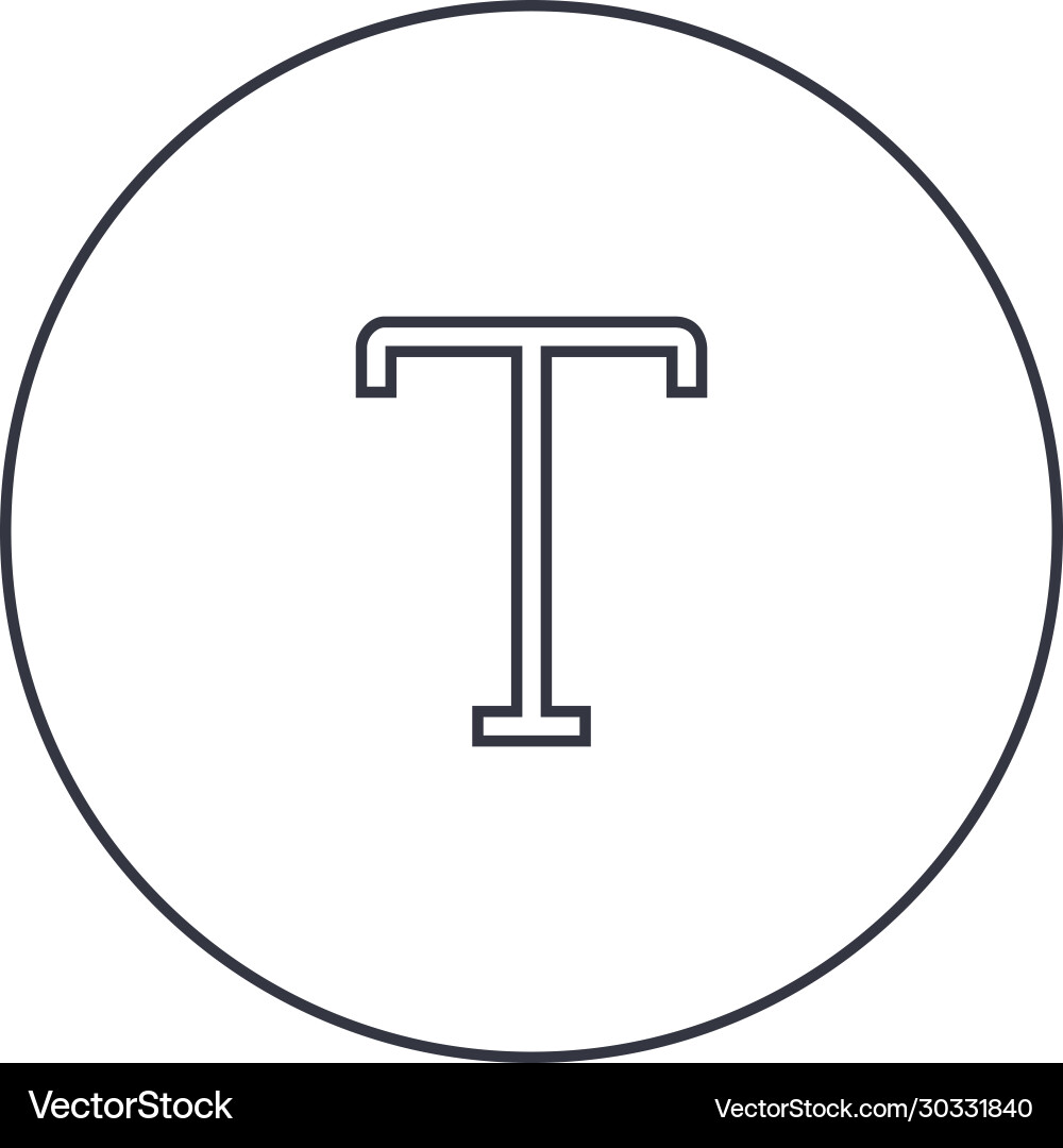 Add font or text icon in circle sign Royalty Free Vector