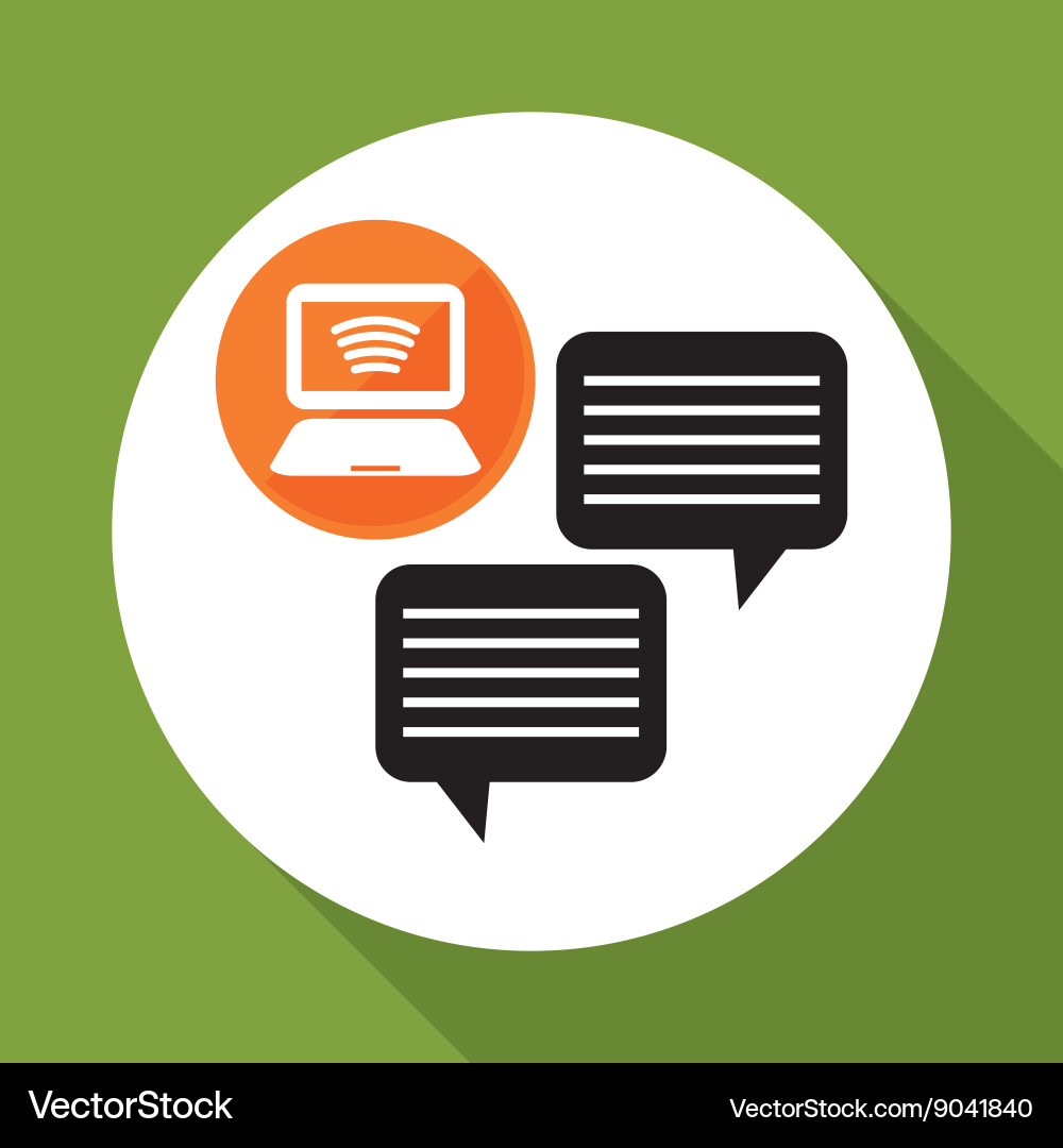 Social media design media icon communication Vector Image
