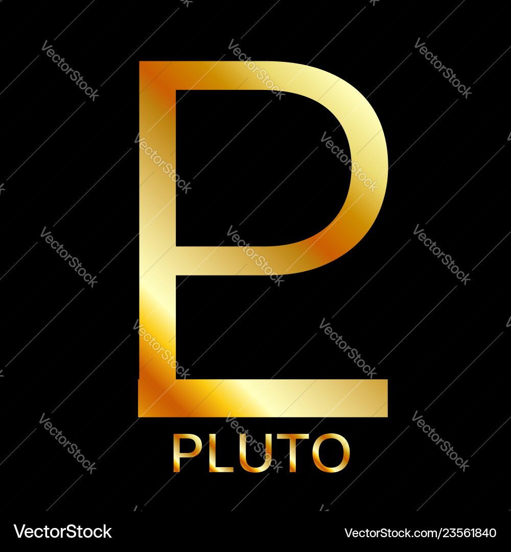 Zodiac and astrology symbol planet pluto Vector Image