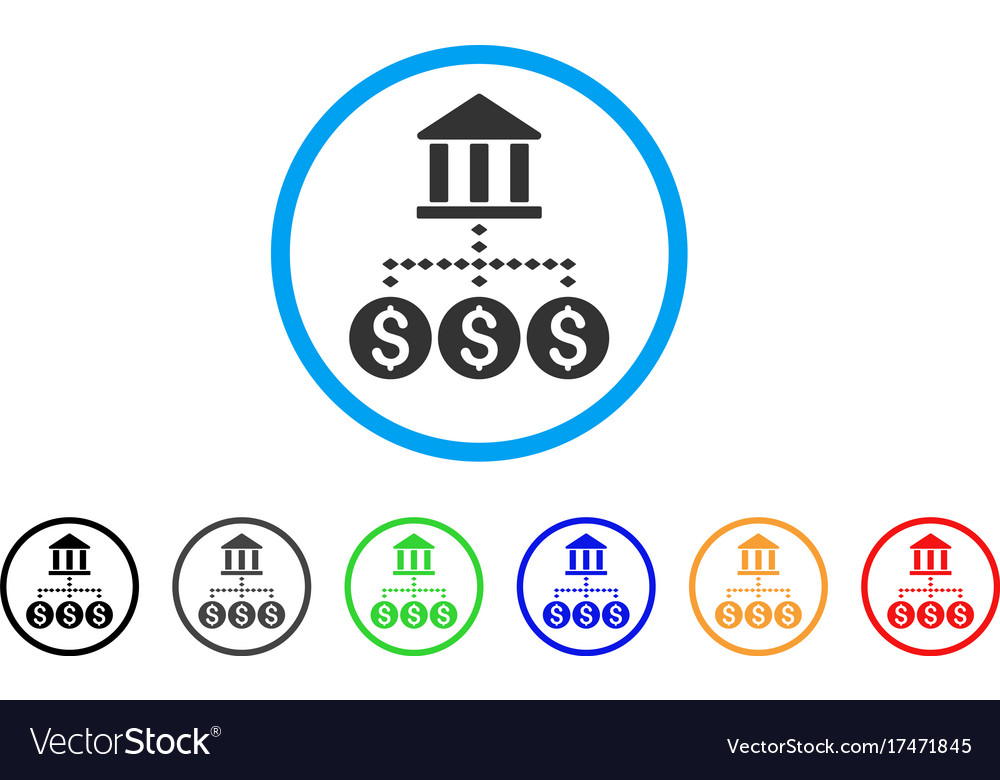 Bank structure rounded icon Royalty Free Vector Image Bank structure rounded icon Royalty Free Vector Image