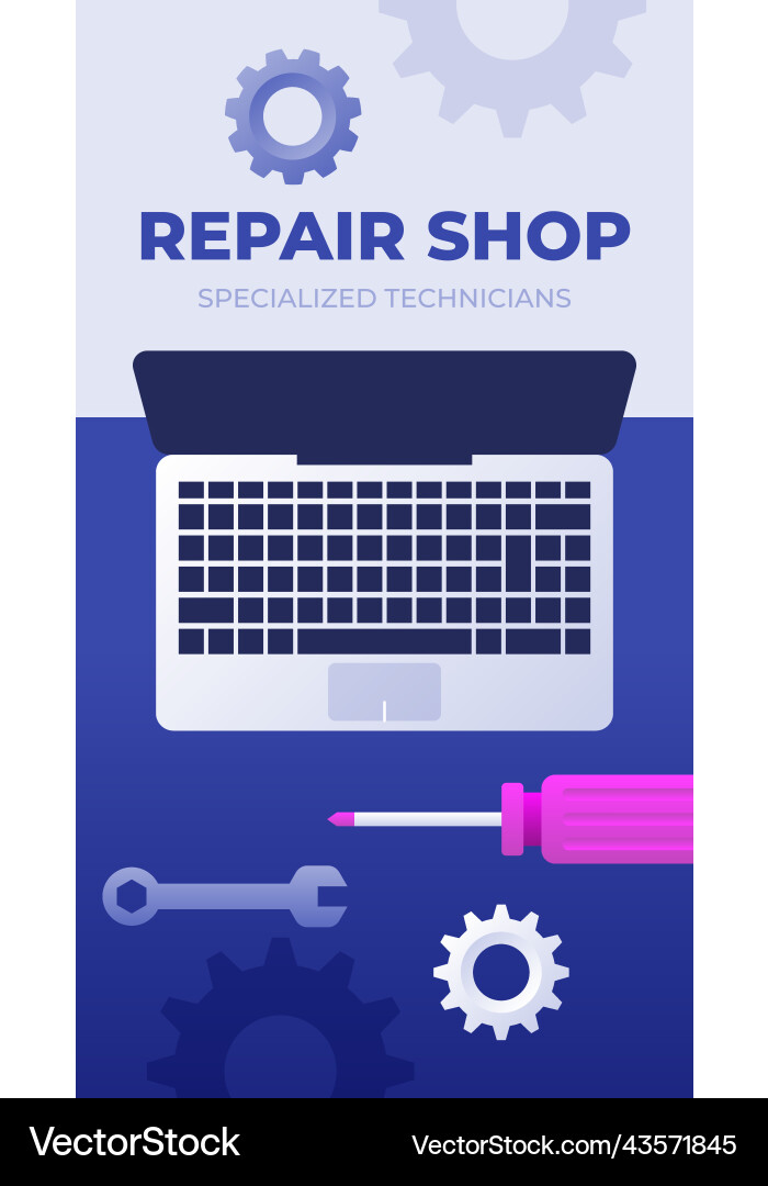 Gradient car repair shop services posts stories Vector Image