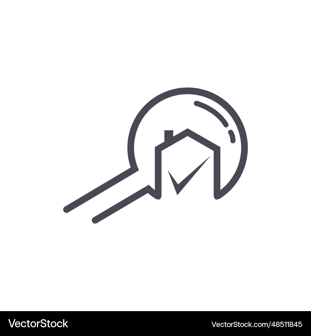 Home inspection logo design template Royalty Free Vector