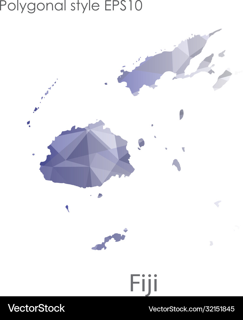 Isolated icon fiji map polygonal geometric Vector Image