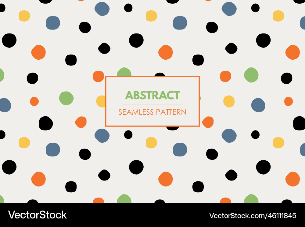 Organic circle shapes colorful polka dot pattern Vector Image