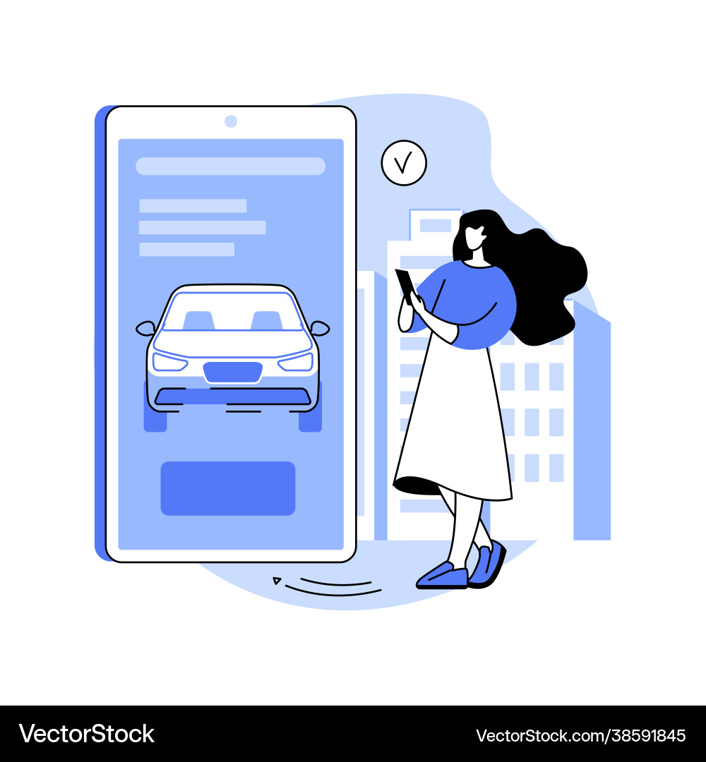Rental car service abstract concept Royalty Free Vector