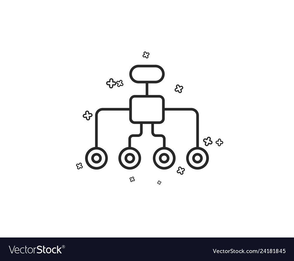 Restructuring line icon business architecture sign Restructuring line icon business architecture sign
