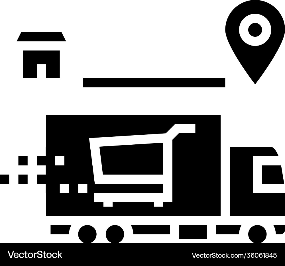 Shop delivery service glyph icon Royalty Free Vector Image