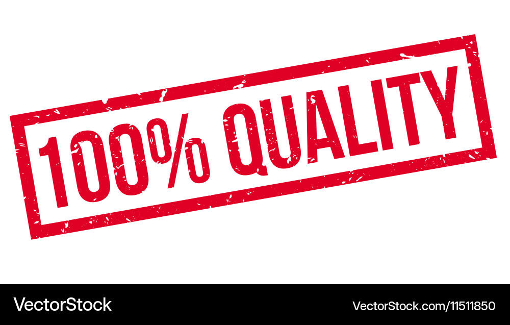 100 percent quality rubber stamp Royalty Free Vector Image
