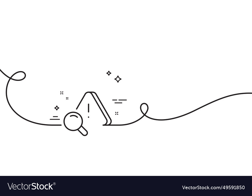 Attention line icon important warning sign Vector Image