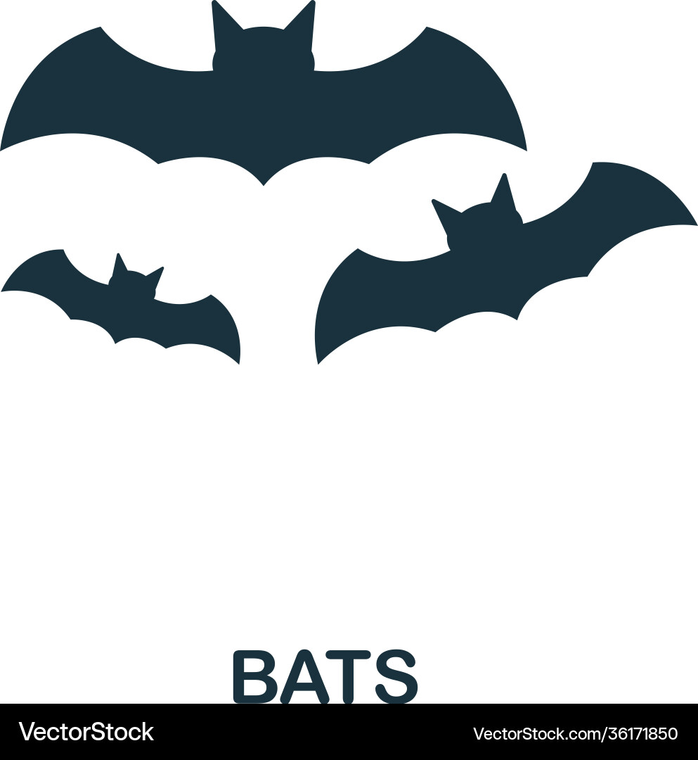 Bats icon premium style design from halloween Vector Image