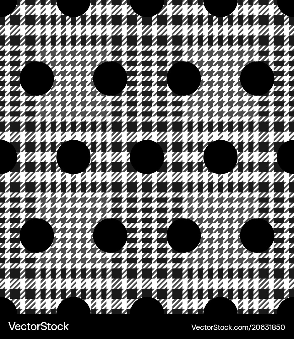 Check and polka dot fashion seamless pattern Vector Image