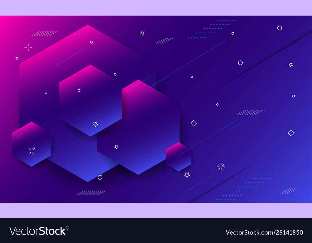 Colorful geometric background dynamic shapes Vector Image