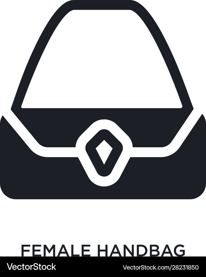 Female handbag isolated icon simple element from Vector Image