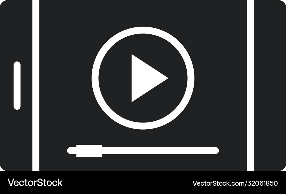 Mobile phone or smartphone website video Vector Image