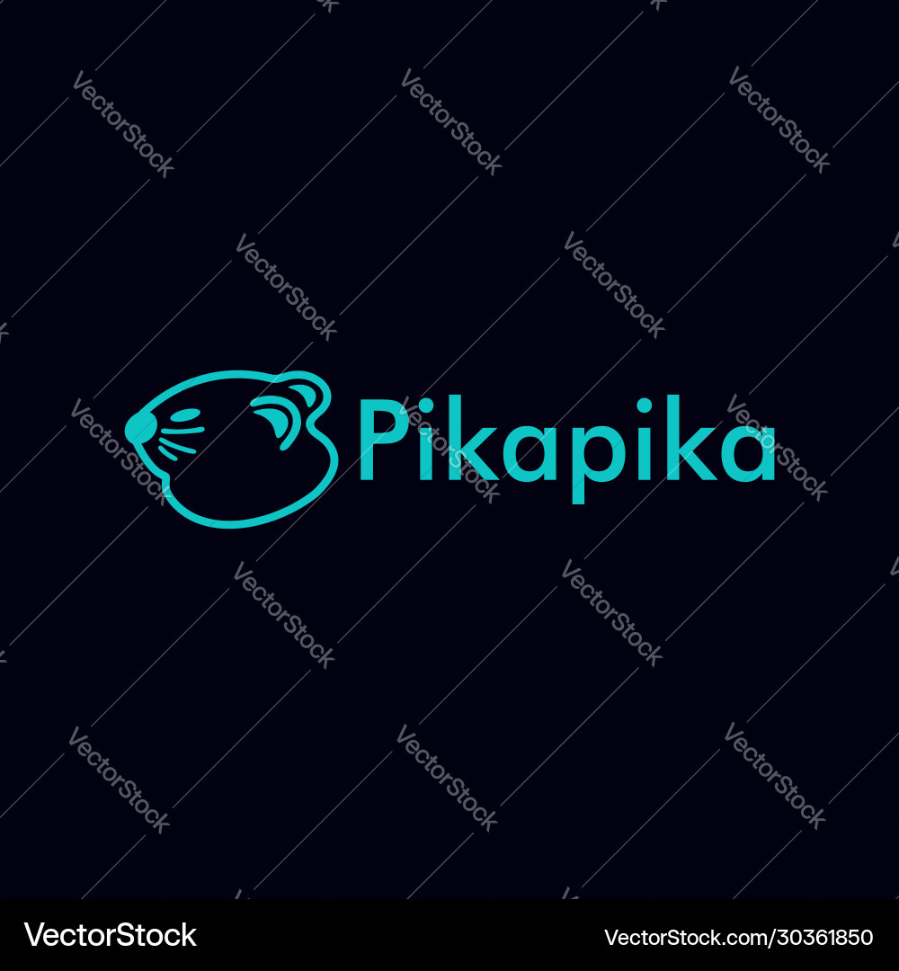 Pika logo design template animal Royalty Free Vector Image