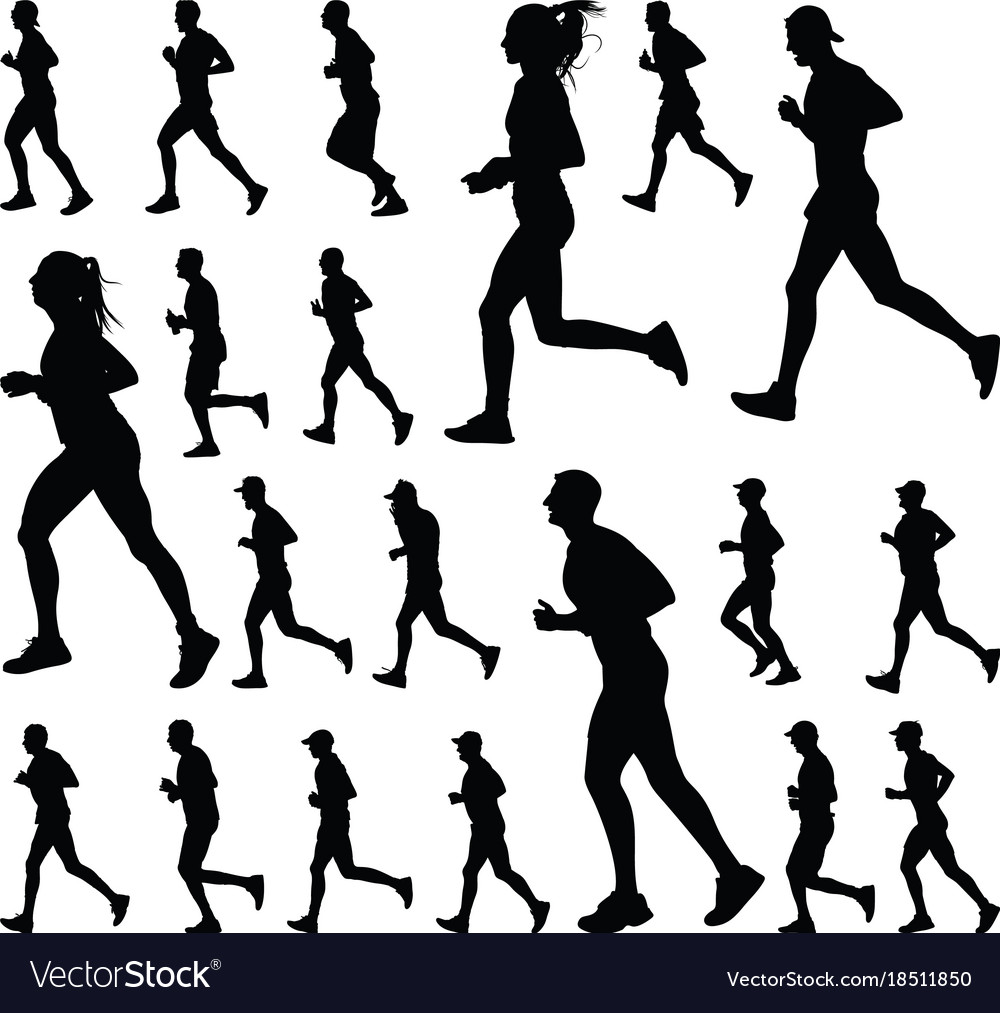 Runnergroup502 Royalty Free Vector Image - VectorStock