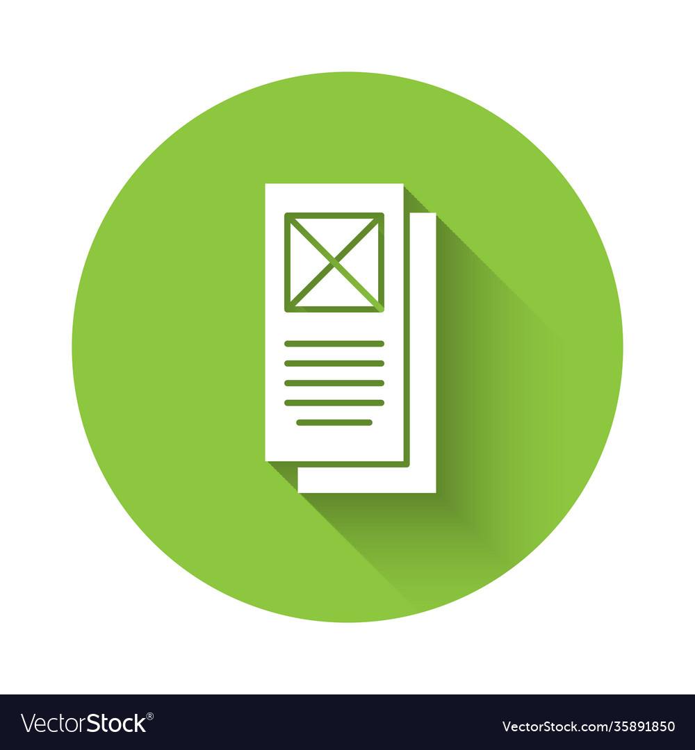 White browser window icon isolated with long Vector Image