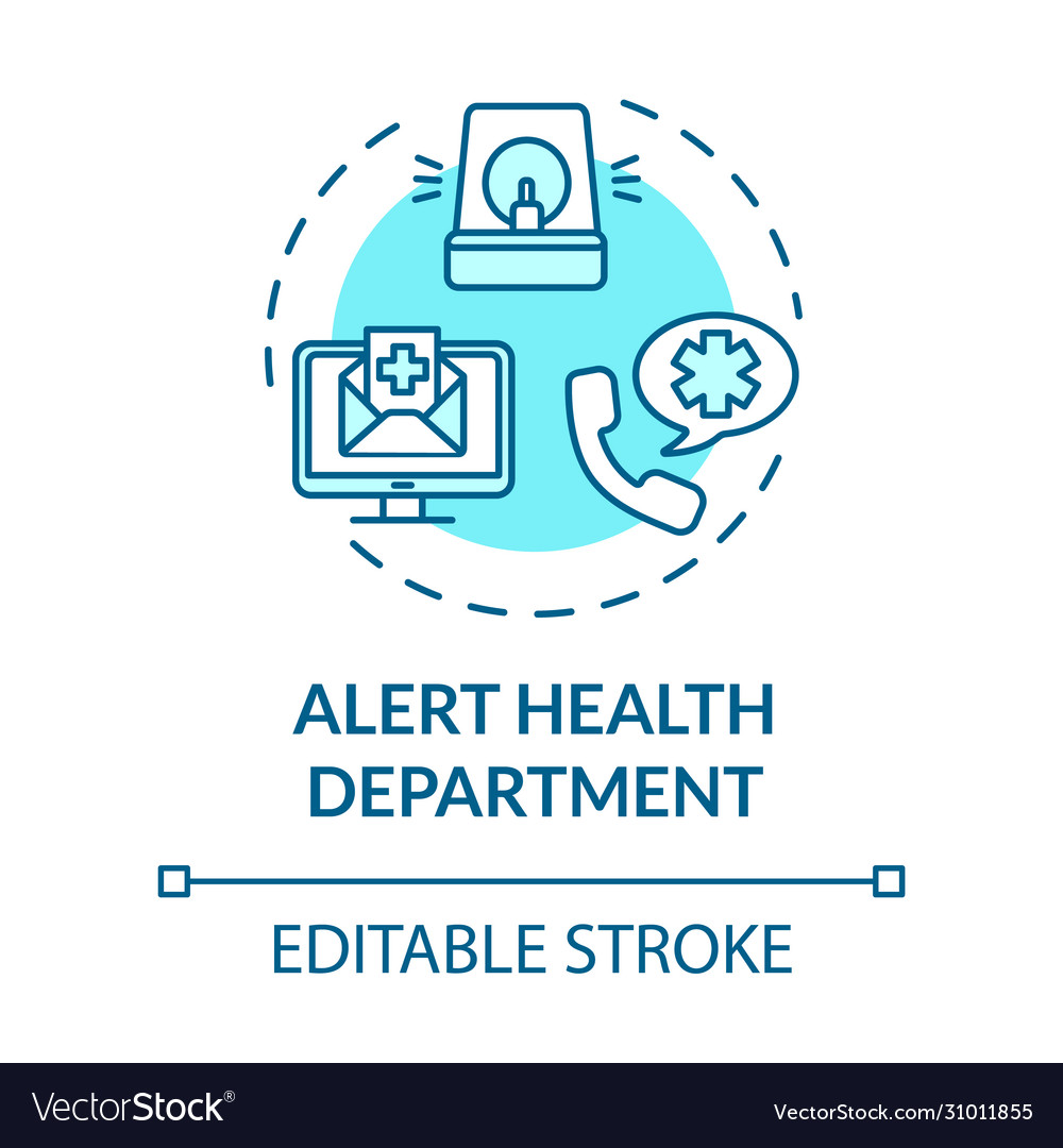 Alert health department turquoise concept icon Vector Image Alert health department turquoise concept icon Vector Image