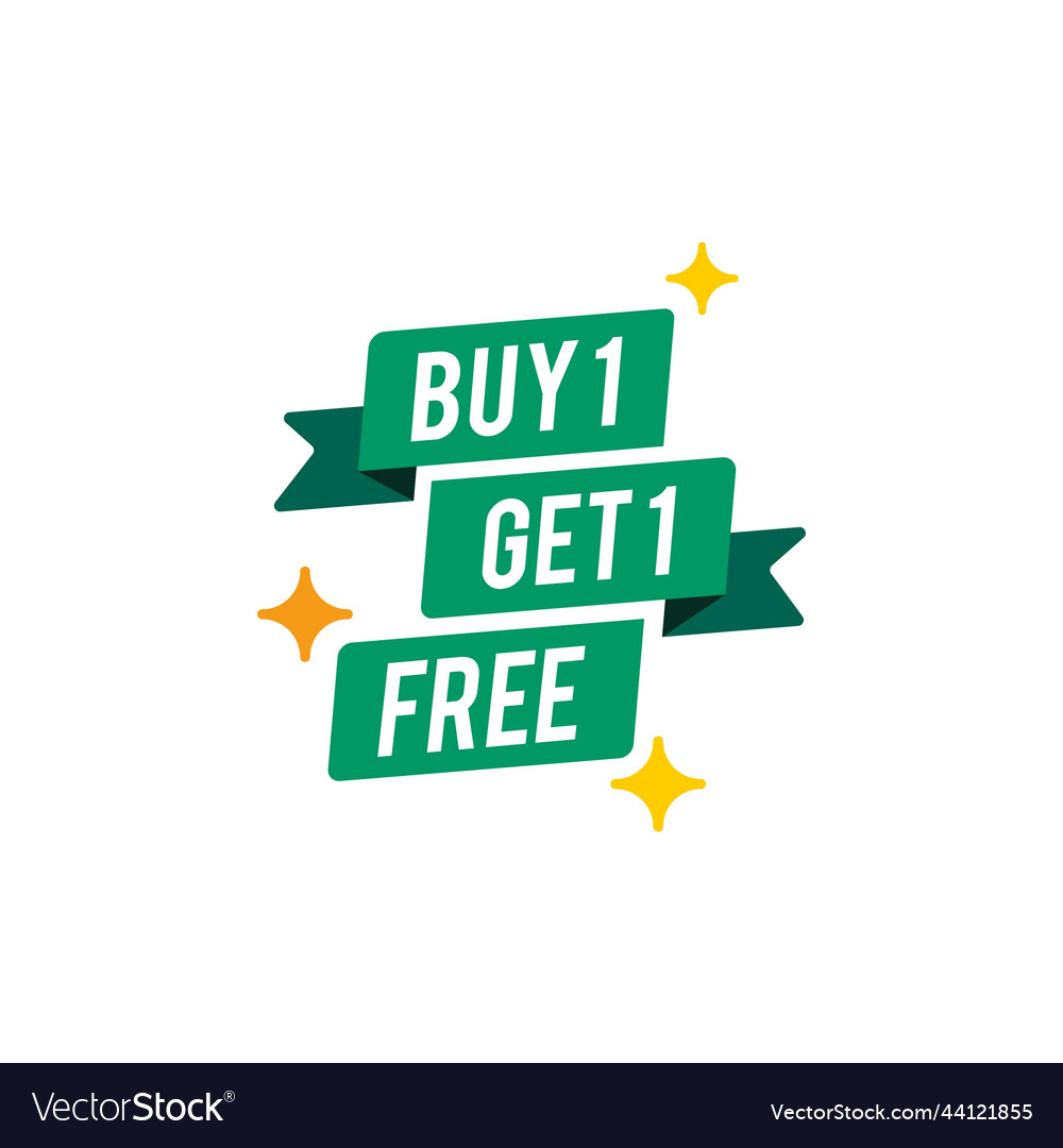 Buy 1 get 1 free banner Royalty Free Vector Image