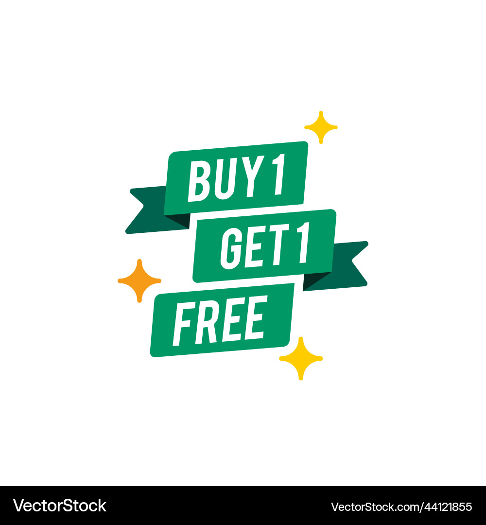 Buy 1 get free banner Royalty Free Vector Image